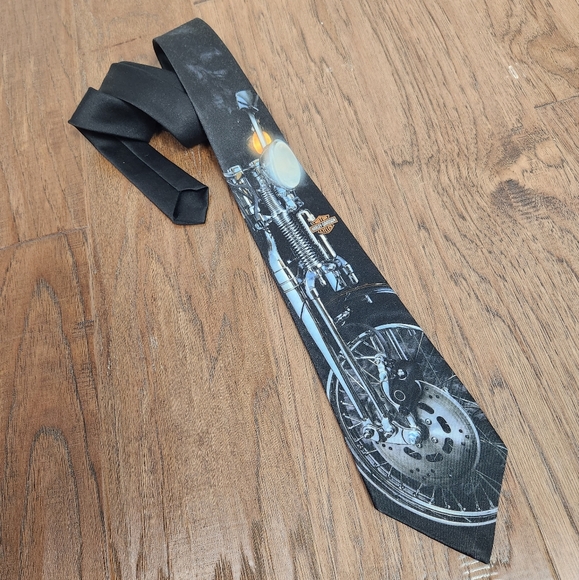 Harley-Davidson | Accessories | Vtg Harleydavidson Motorcycle Print Tie ...